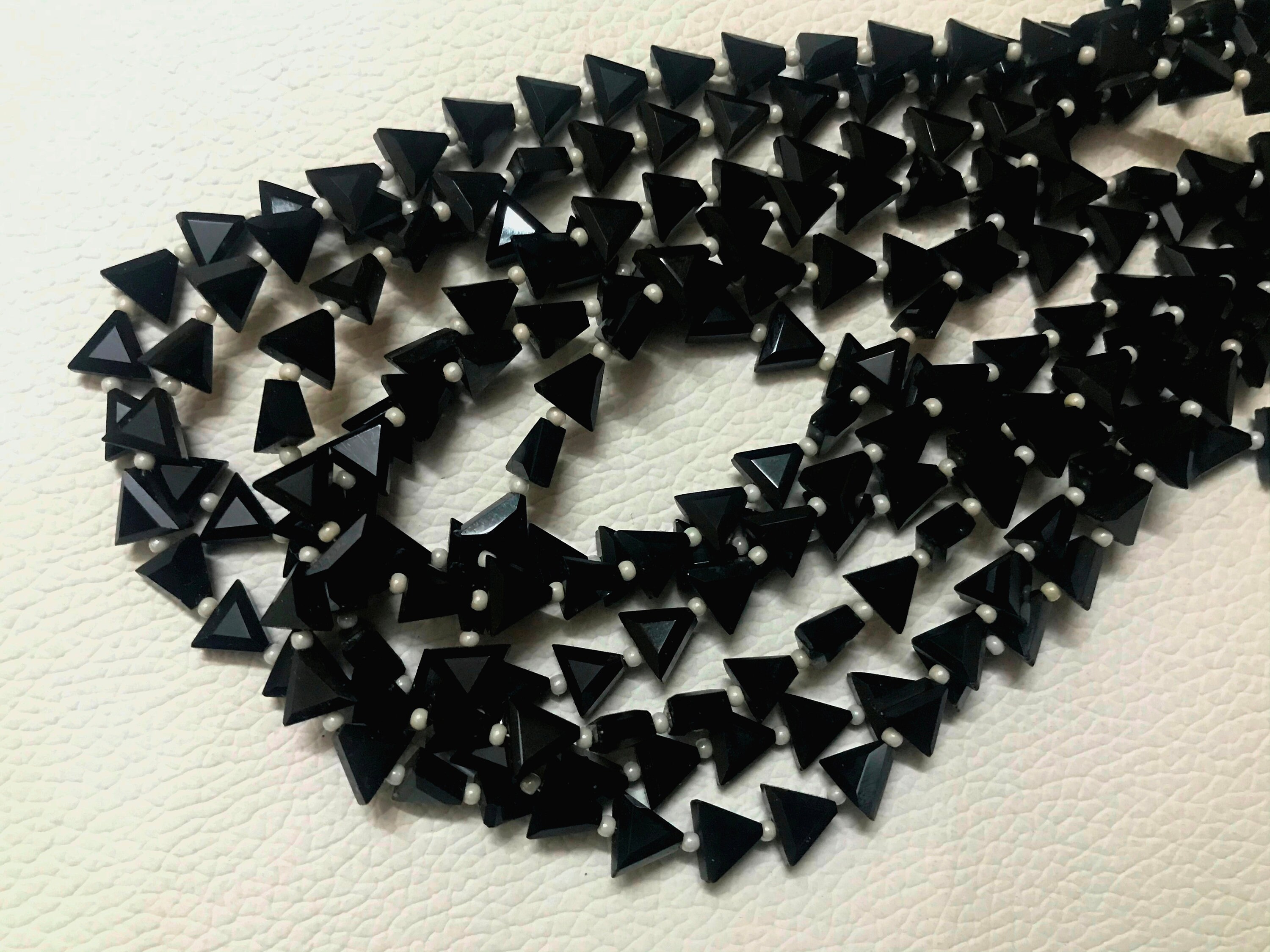 AAA Grade BLACK ONYX Step cut Faceted Triangle shape Briolette | Etsy