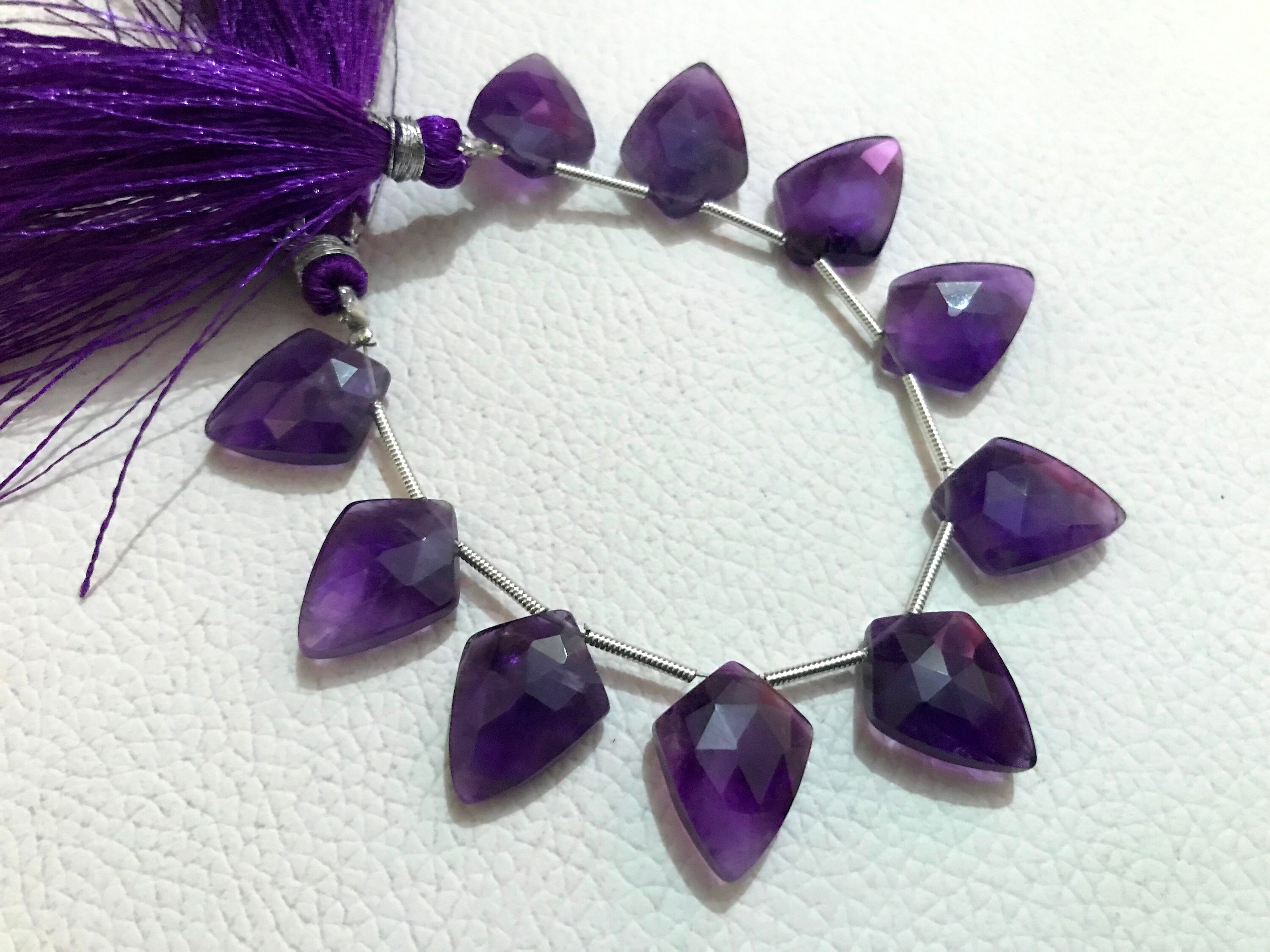 Shield Cut Five Perfectly Matched Pairs AAA Grade AMETHYST - Etsy