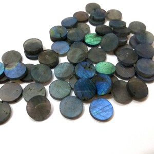 Full Flash LABRADORITE One Sided Polished Round Disks 12 Mm Diameter ...