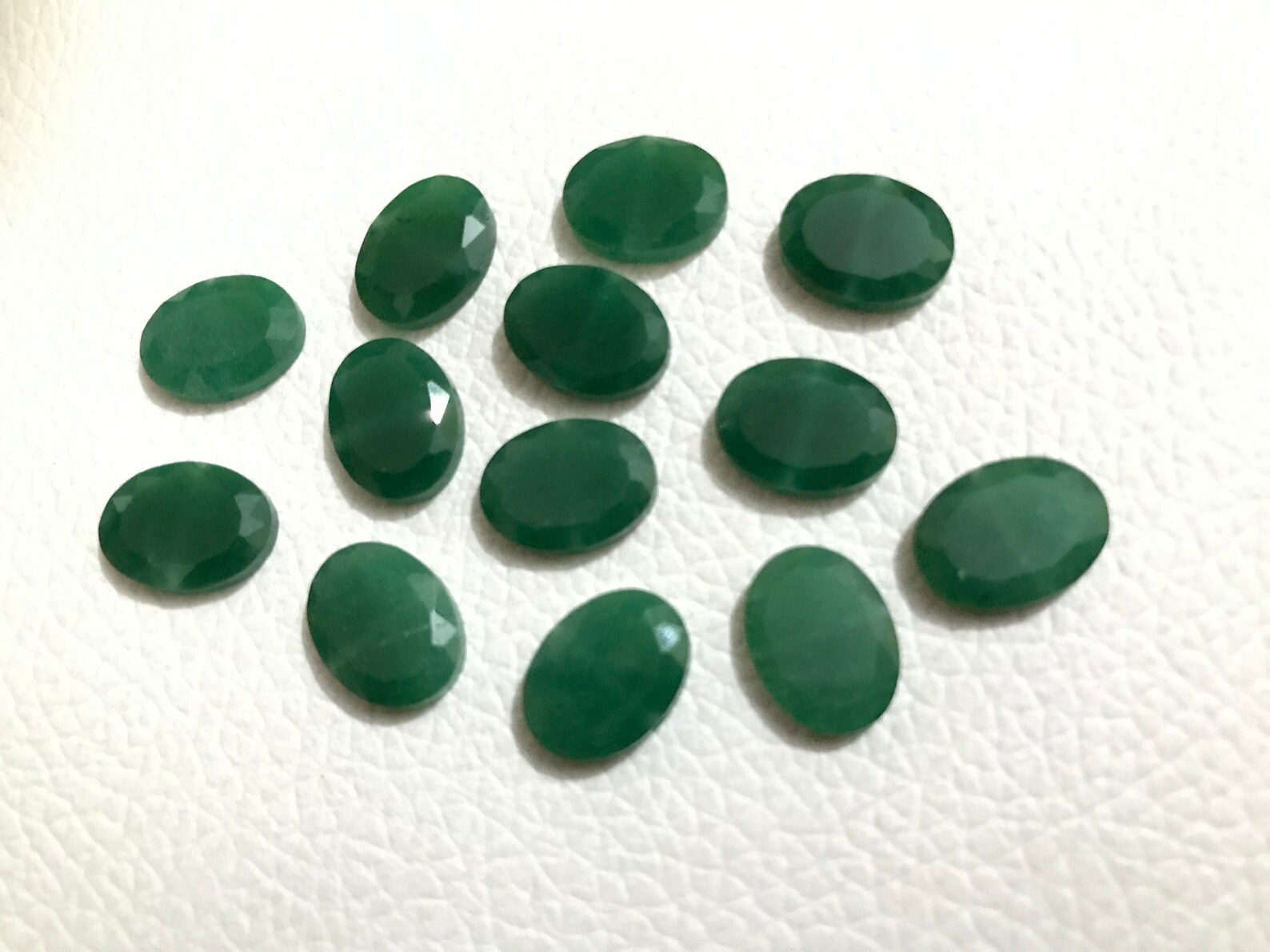 10 Pieces AAA Grade GREEN JADE One Side Faceted Oval Shape - Etsy