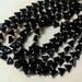 AAA Grade BLACK ONYX Step Cut Faceted Triangle Shape Briolette Beads ...