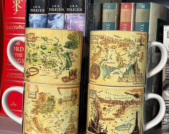 Middle Earth Maps Mug Set - Etsy