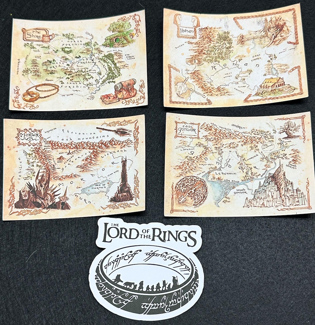 Middle Earth Maps Sticker Set - Etsy