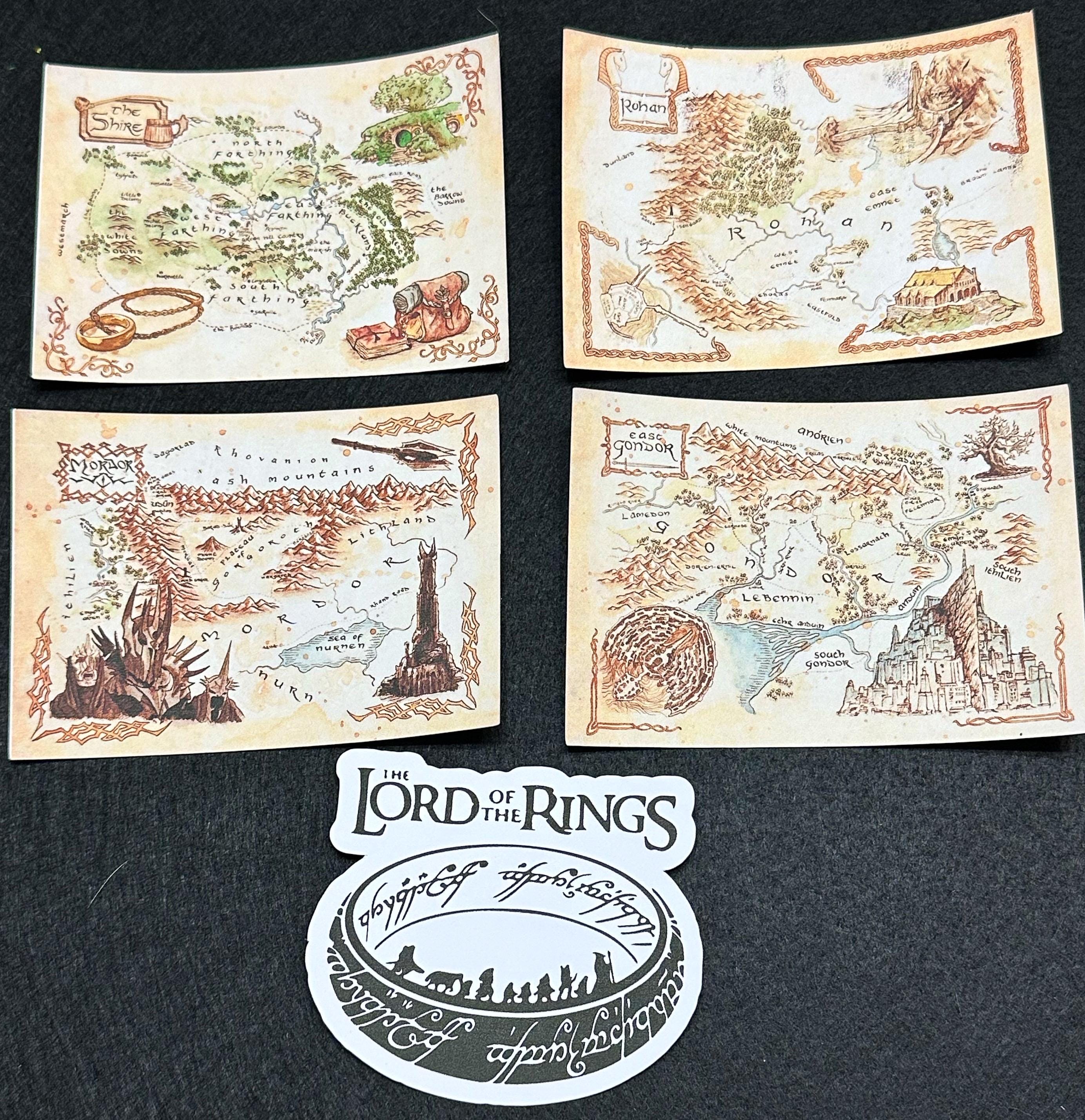 Middle Earth Maps Sticker Set - Etsy