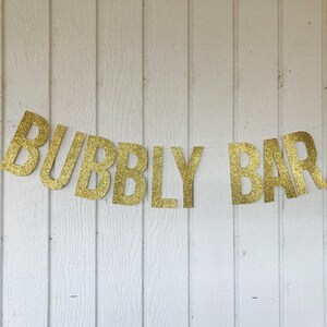 Bubbly Bar Banner Bubbly Bar Glitter Banner Bachelorette Party Banner ...