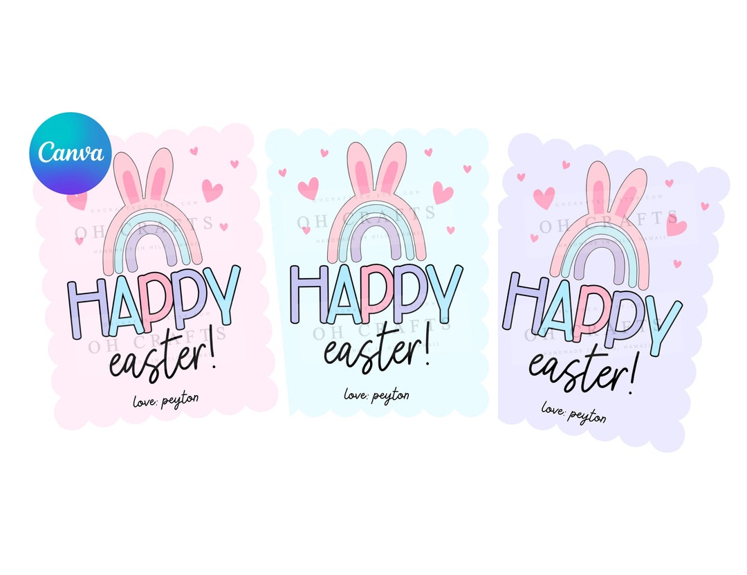 Editable Easter Tag | Easter Printable Tag | Happy Easter Tag | Easter ...