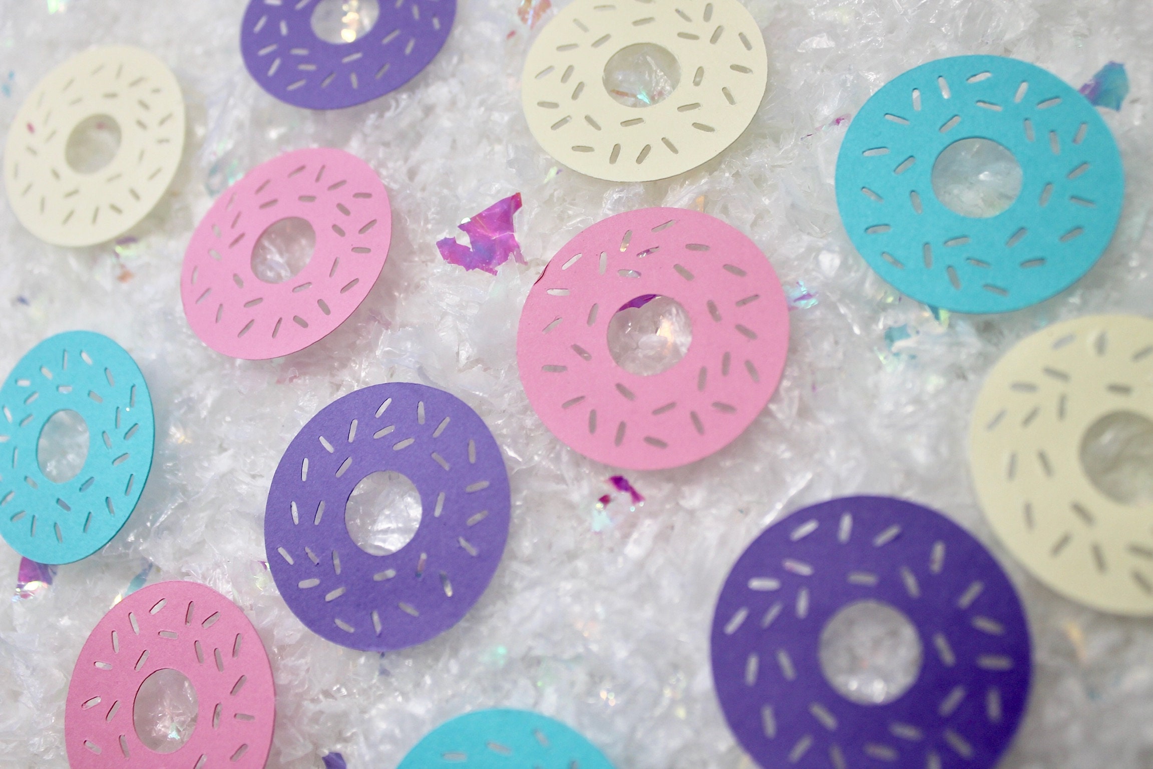 60 Ct. Donut Confetti Donut Cutouts Donut Die Cut Donut | Etsy