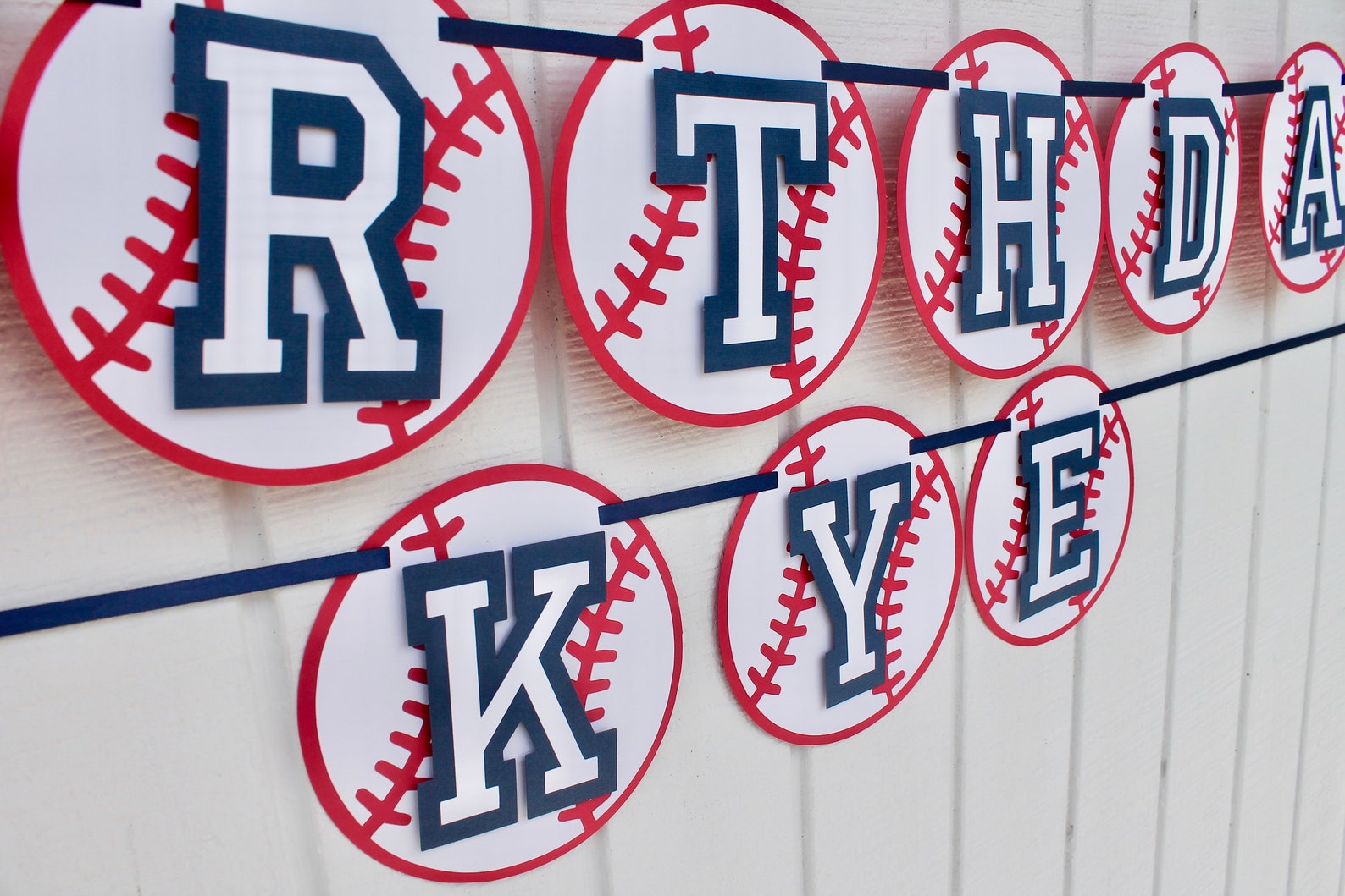 Baseball Birthday Banner Baseball Happy Birthday Banner - Etsy