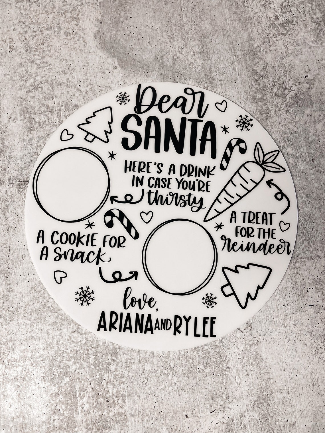 Santa Plate Personalized Santa Plate Santa Tray Milk and - Etsy