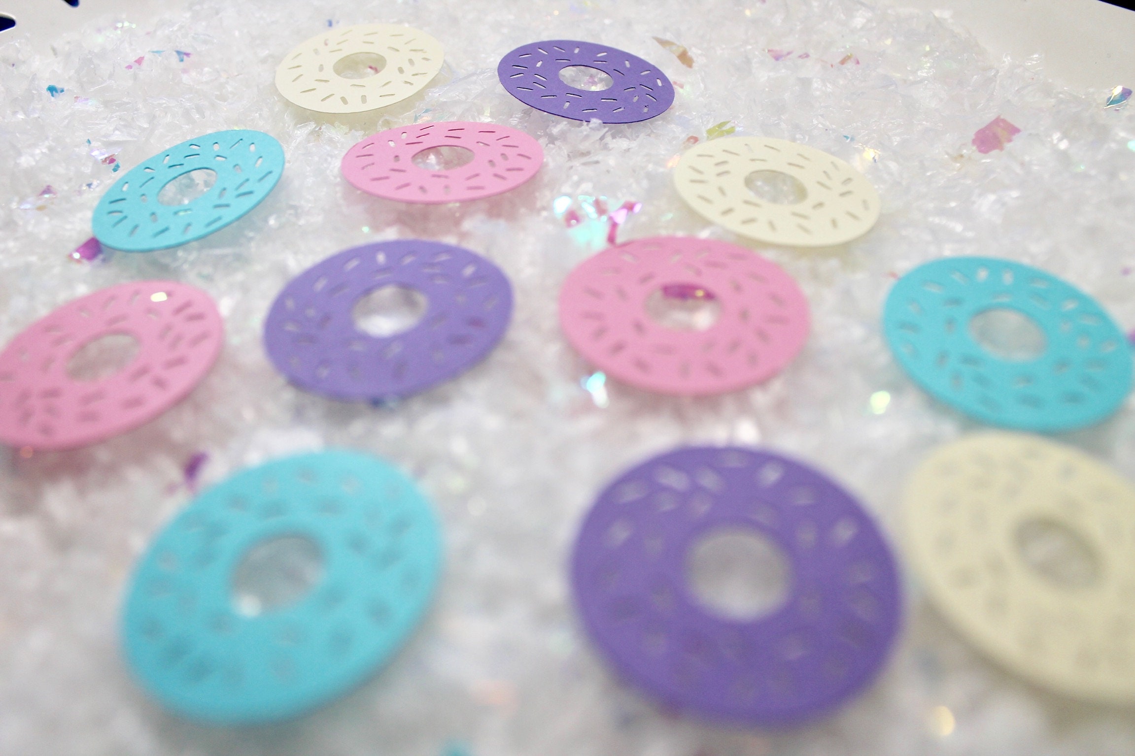 60 Ct. Donut Confetti Donut Cutouts Donut Die Cut Donut | Etsy