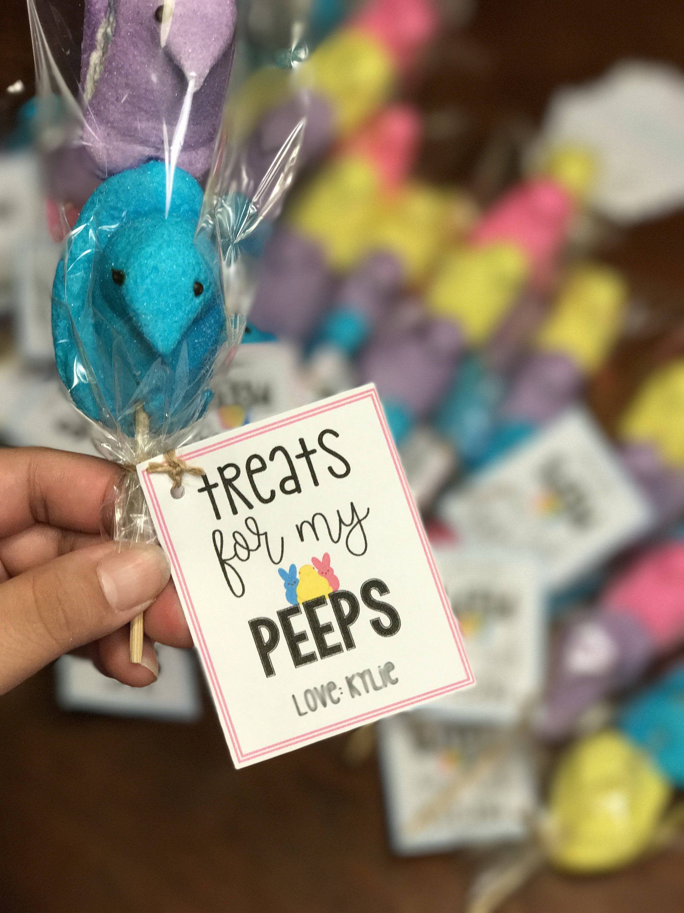 Treats for My Peeps Tag Printable Easter Tags Easter Gift | Etsy