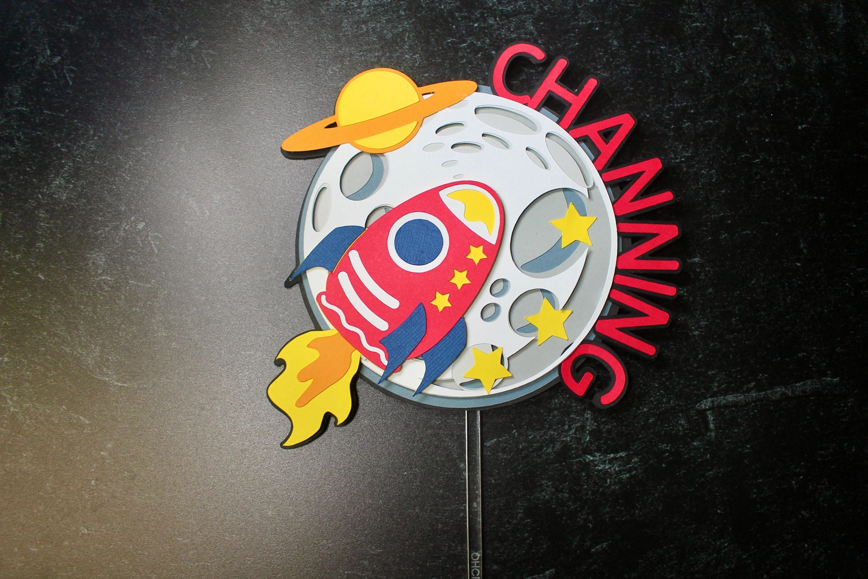 Space Cake Topper Astronaut Cake Topper Outer Space Party - Etsy