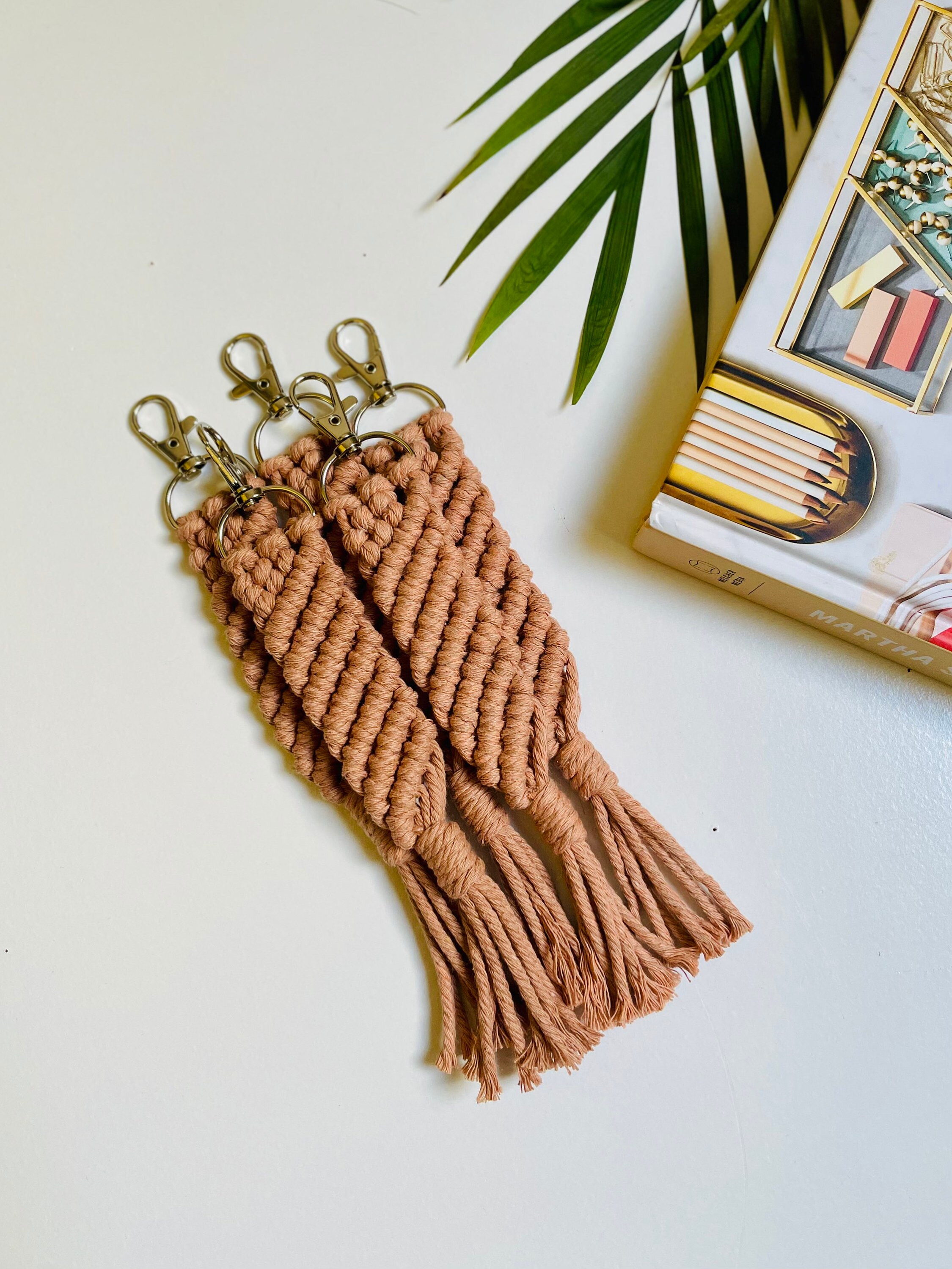 Macrame Keychains Boho Keychains Boho Wedding Favors Bridesmaid Gifts Favors Macrame Charms - Etsy