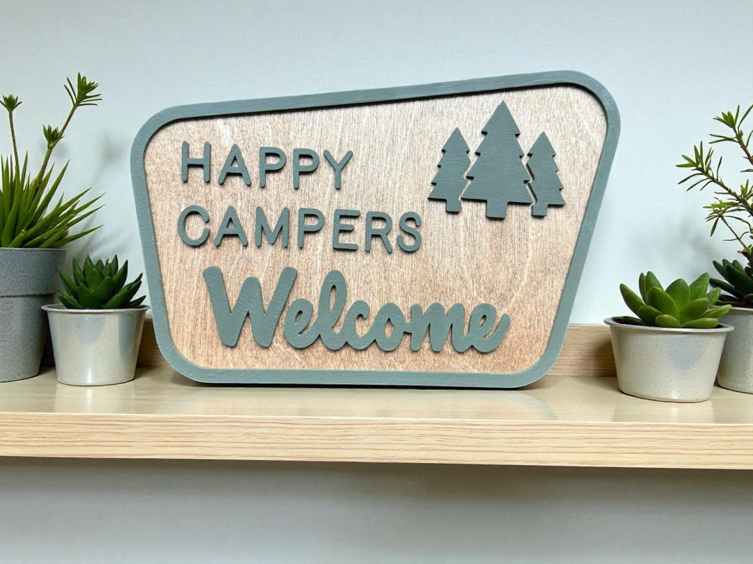 Happy Campers Welcome | National Forest Sign - Etsy