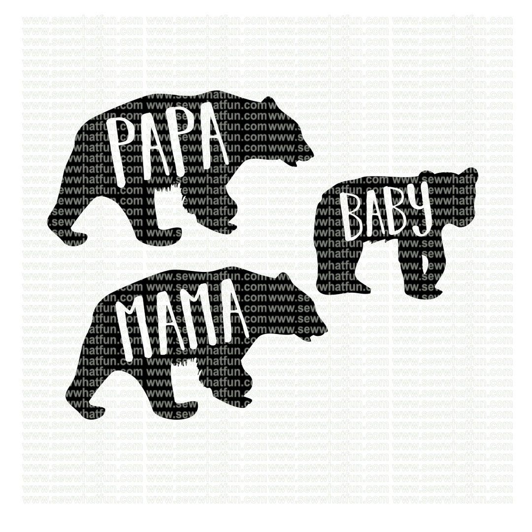 Bear Family SVG, Cutting File, Vinyl File, Svg, Svg File, Cameo File ...