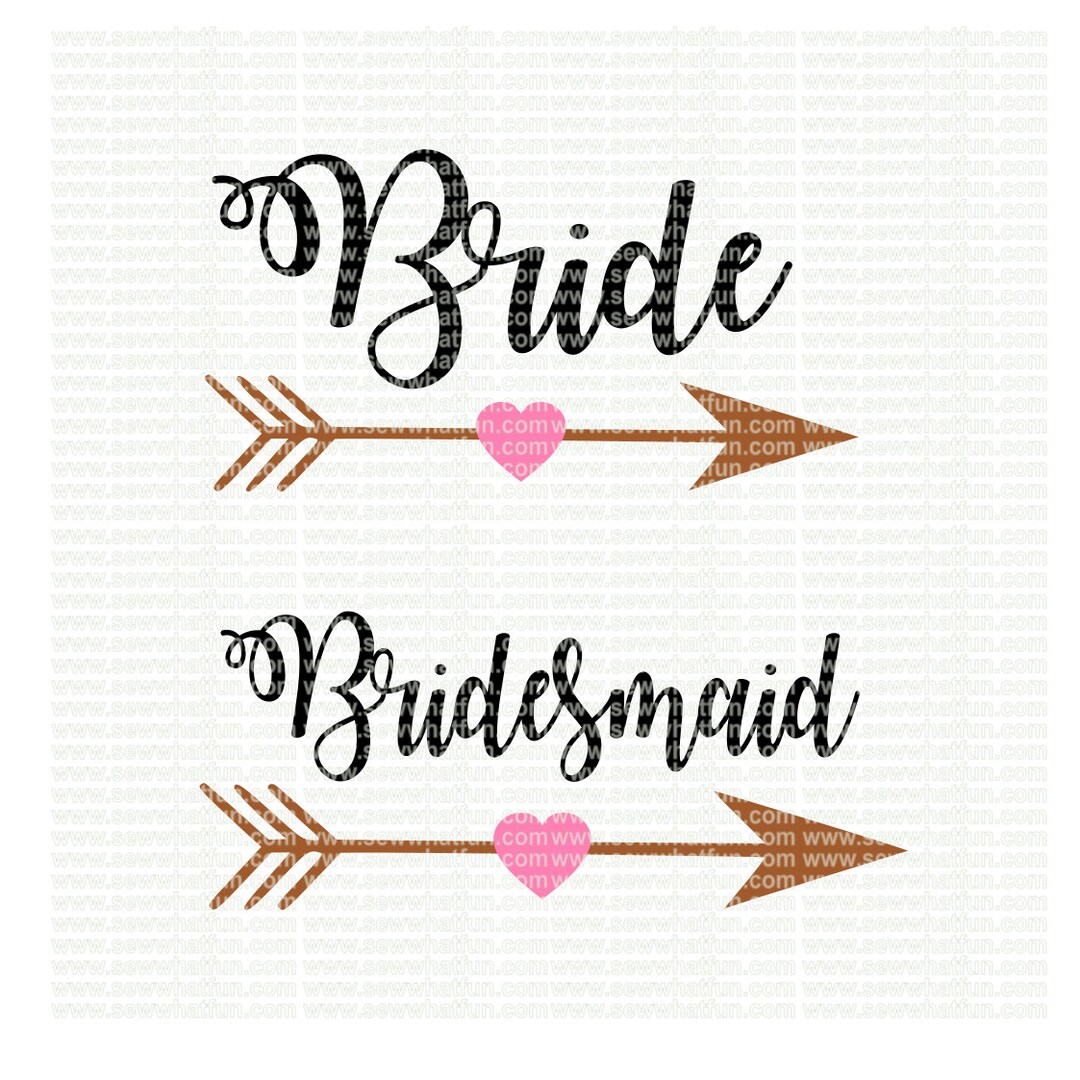 Bride and Bridesmaid SVG, Cutting File, Vinyl File, Svg, Bride, Svg ...