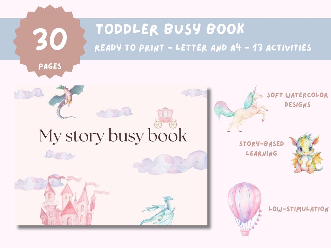 Toddler Fairytale Princess Busy Book: Story-based Learning - Etsy
