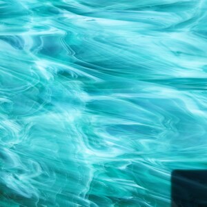 Stained Glass Pyramid Lamp Teal Wisp USB Powered Dimmable LED Accent ...