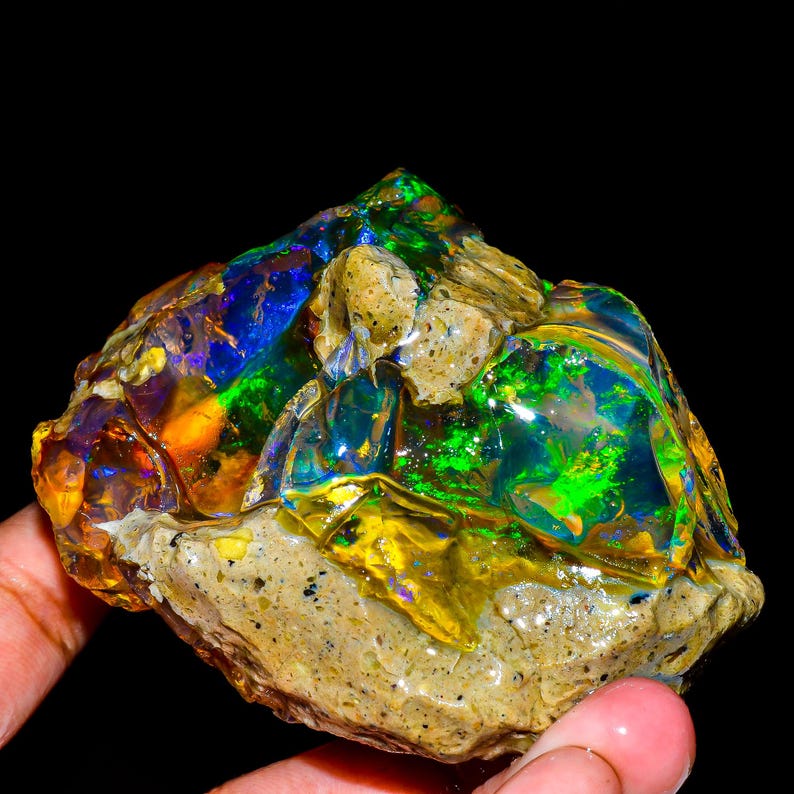 Natural Ethiopian Opal Rough: 1017 Carat Gemstone for Jewelry Making - Etsy