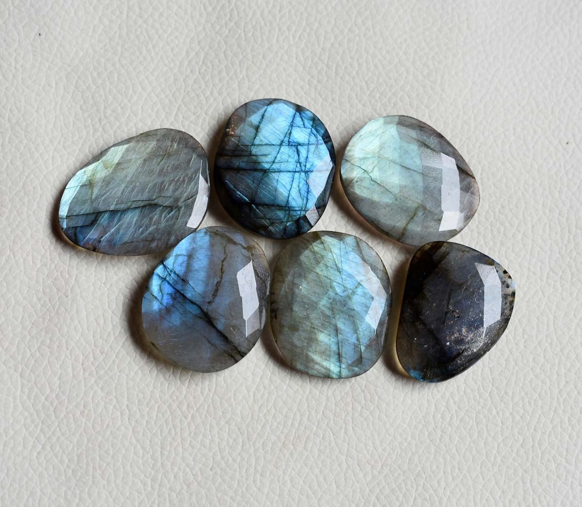 Beautiful Faceted Labradorite Gemstone 100% Natural Double | Etsy