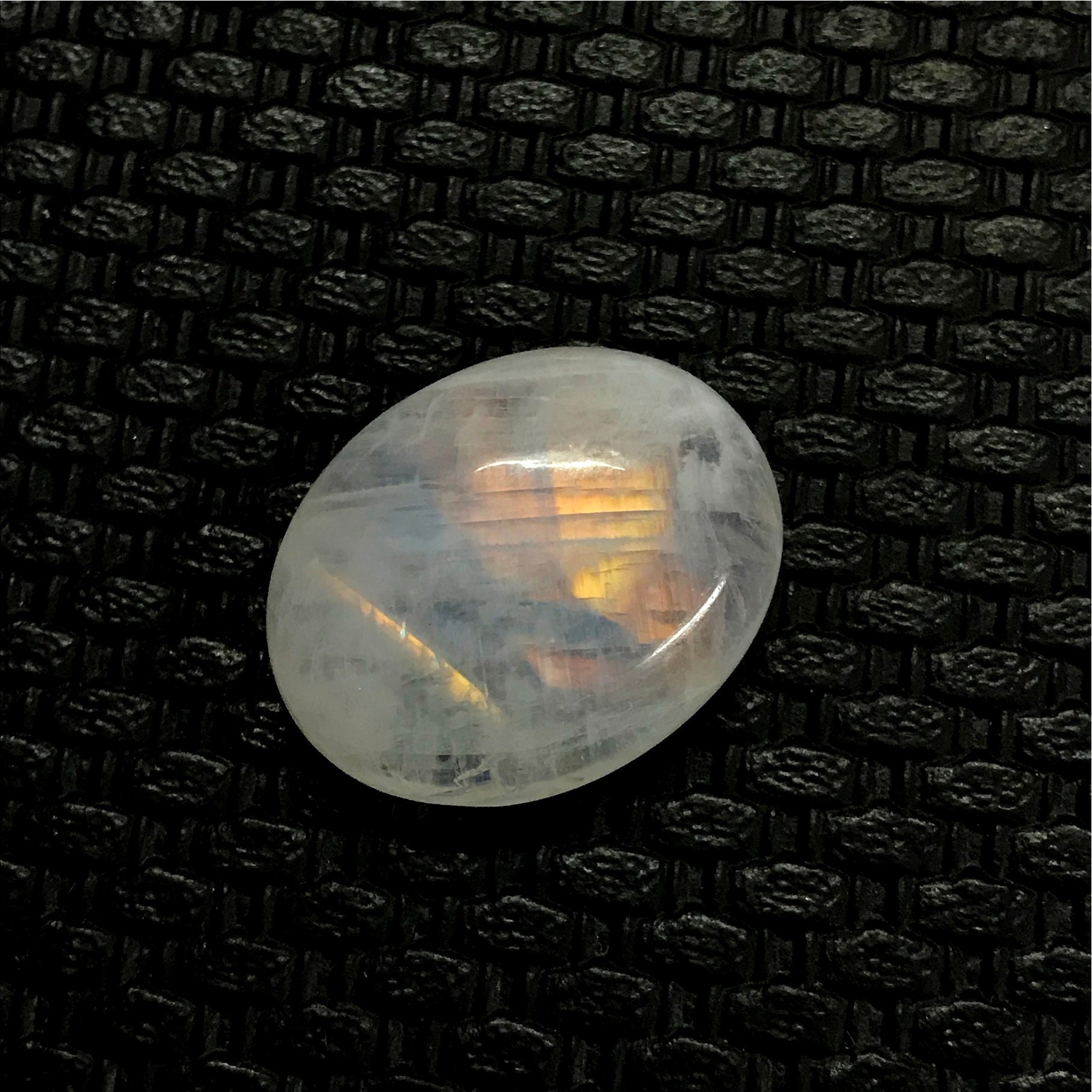Amazing Yellow Flashy Rainbow Moonstone Cabochon Natural Oval | Etsy