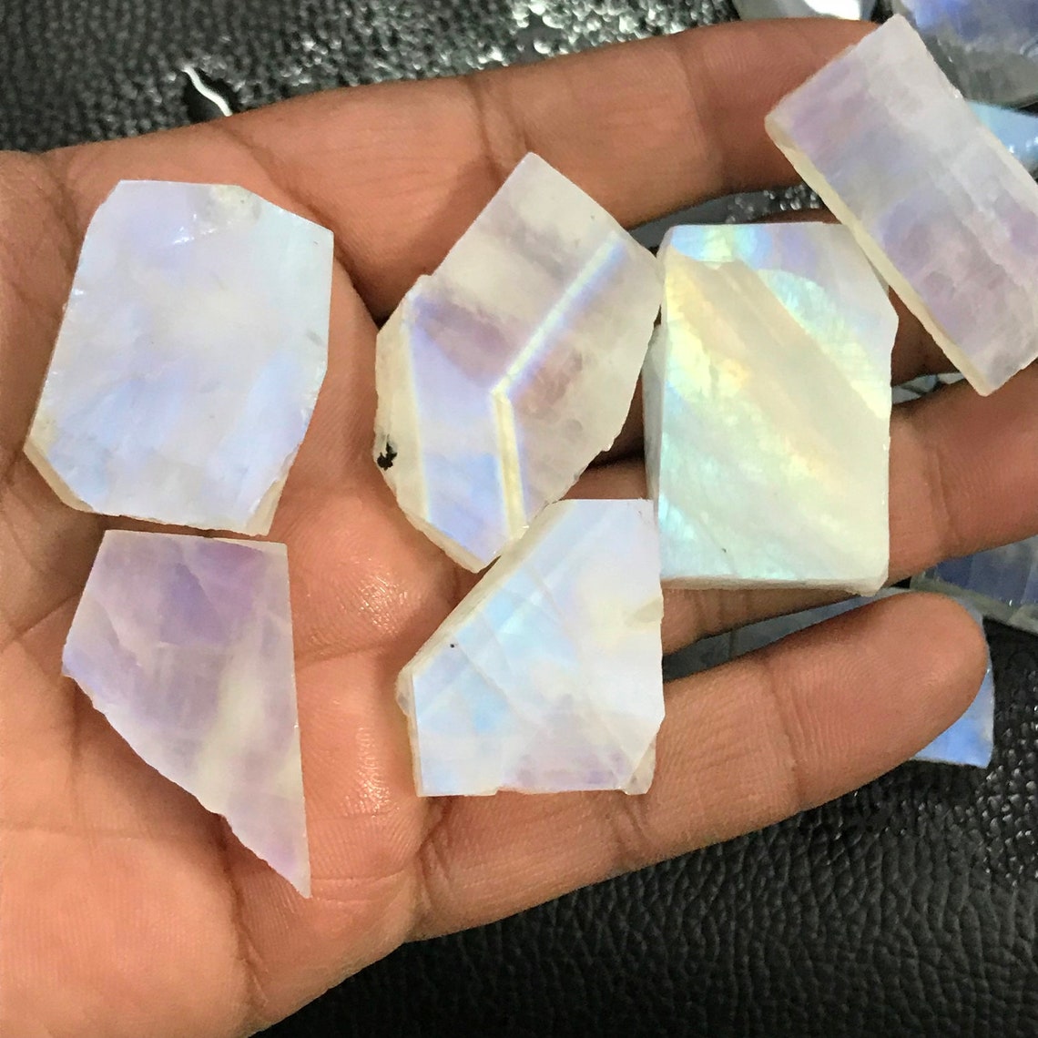 Amazing AAA Raw Rainbow Moonstone Rough Lot 100% Natural | Etsy