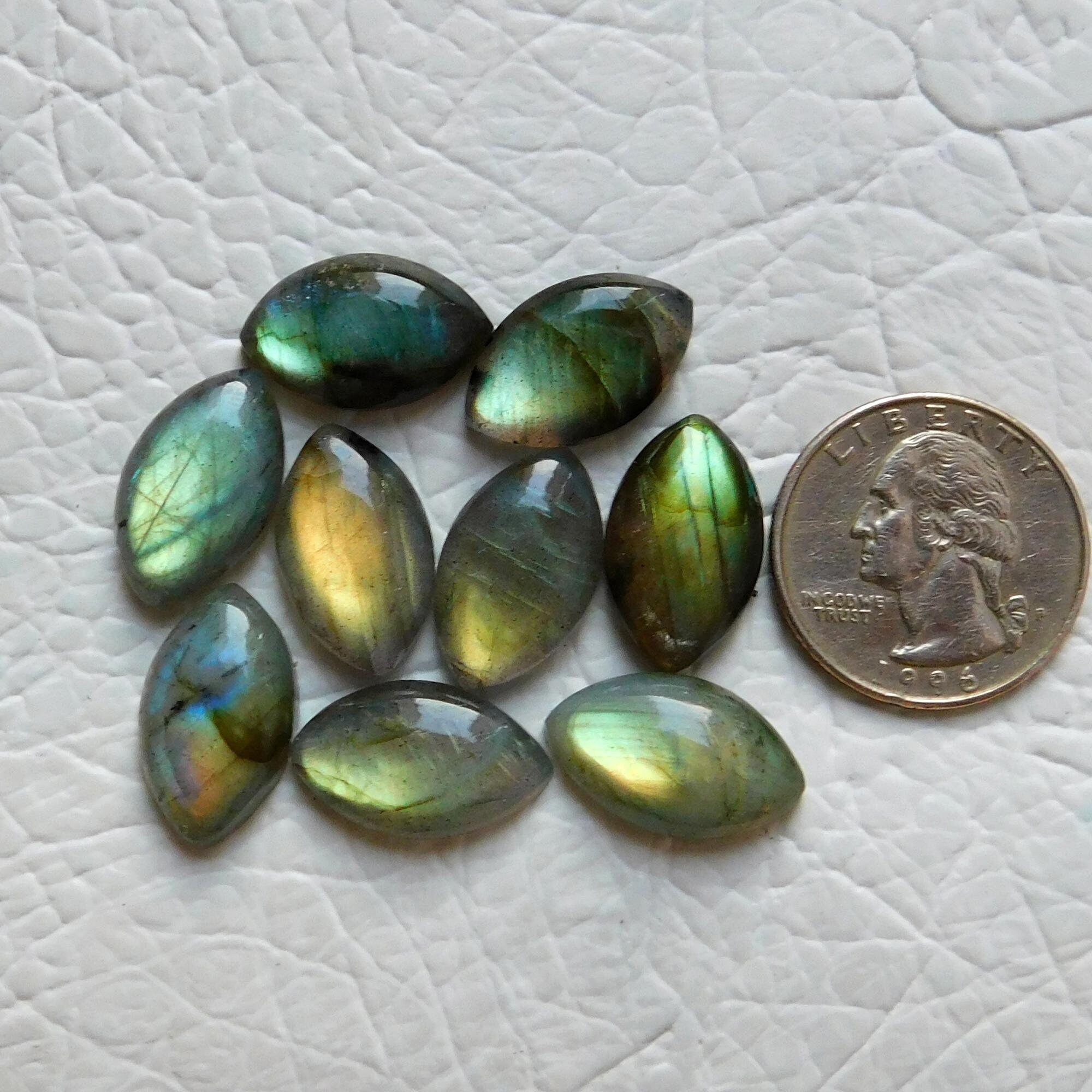 9 Pcs 20x12mm Marquise Labradorite Cabochon 100% Natural | Etsy