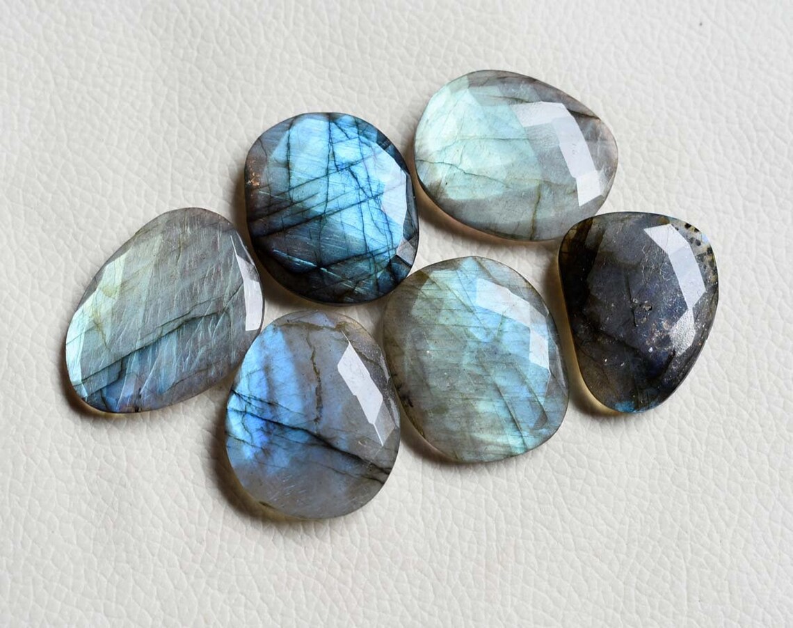 Beautiful Faceted Labradorite Gemstone 100% Natural Double | Etsy