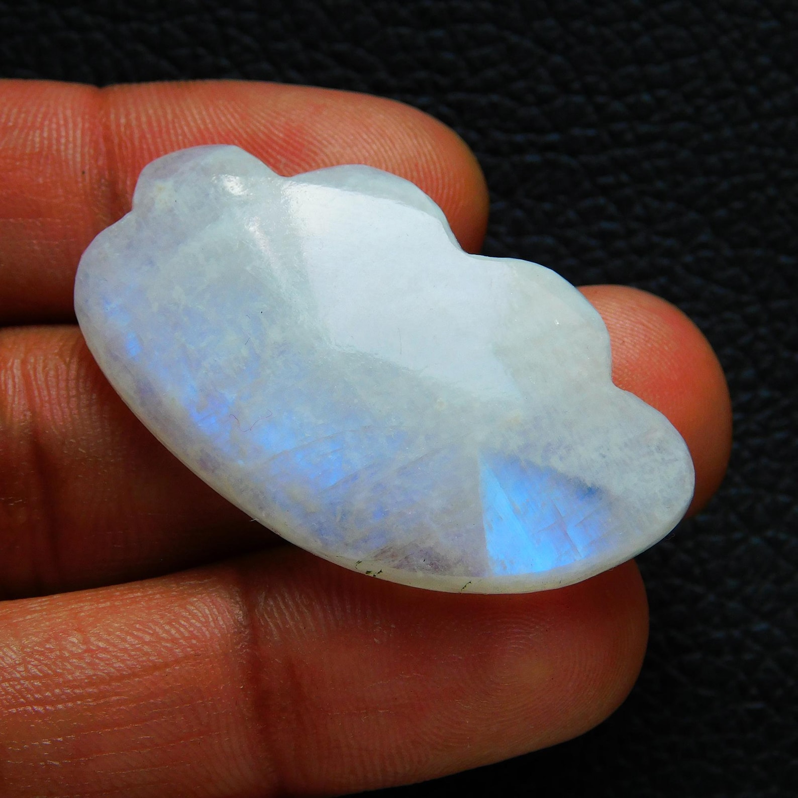 Cloud Rainbow Moonstone Cabochon Cloud Shape Moonstone Carved | Etsy