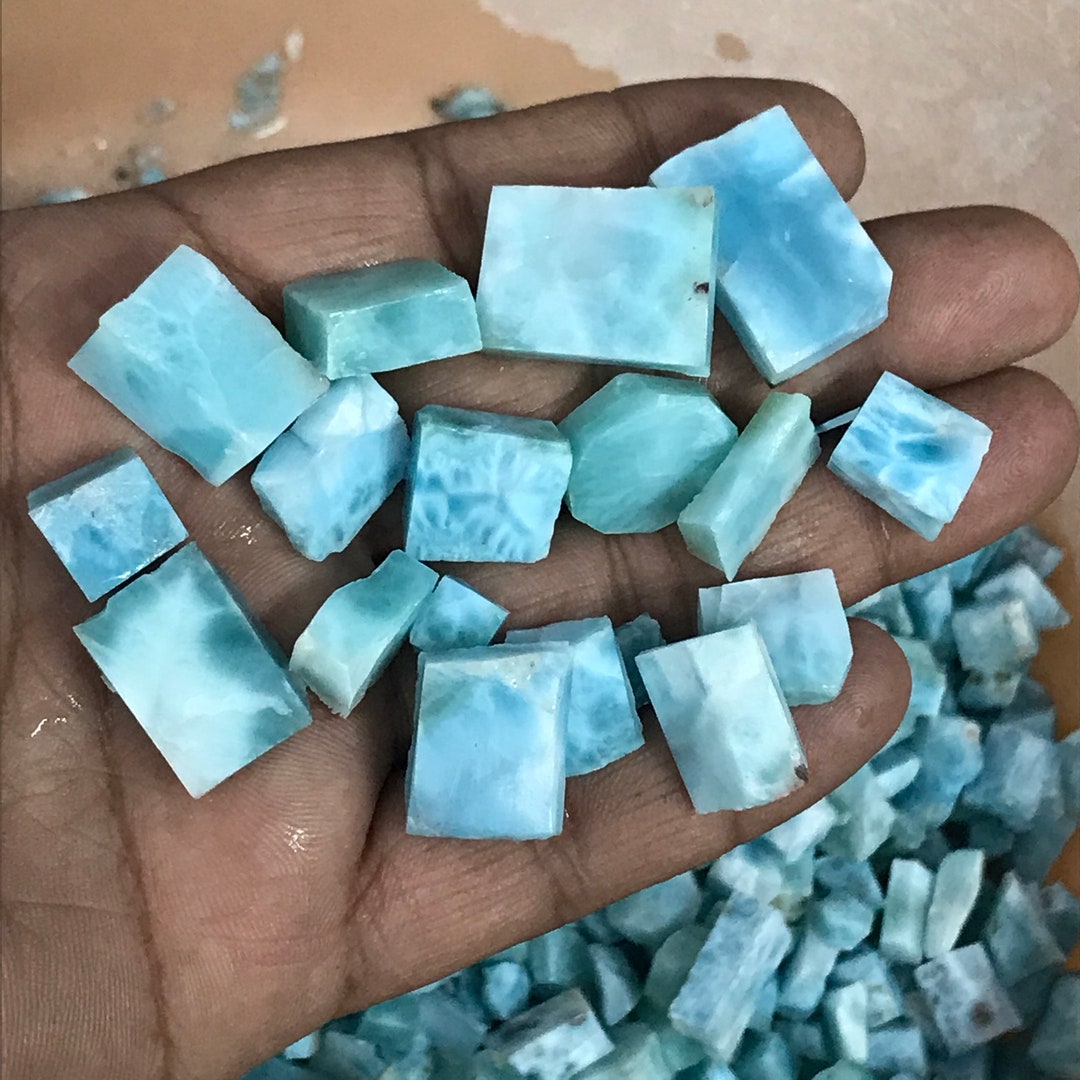 Larimar Rough Lot, Best Quality Larimar Lot, 100% Natural Blue Color ...