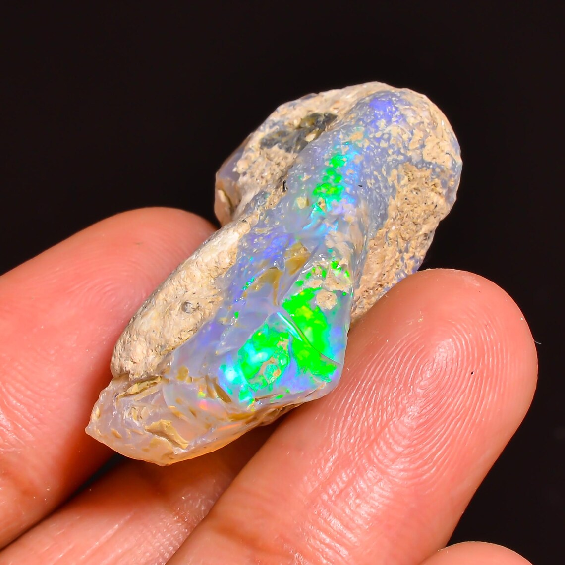 Ethiopian Welo Opal Rough Gemstone: Flashy Fire Crystal, 32 Ct - Etsy