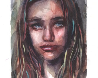 Sad Girl Art - Etsy