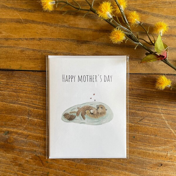 Otter Card - Etsy