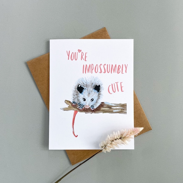 Cute Possum Birthday Card - Etsy