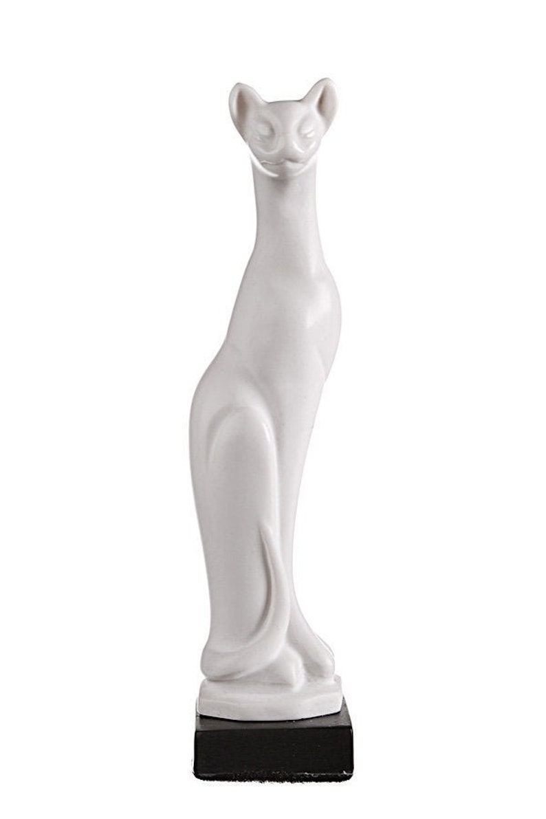 Decorative Marble Statue Figurine Standing Cat 5.2'' (13 Cm) White - Etsy