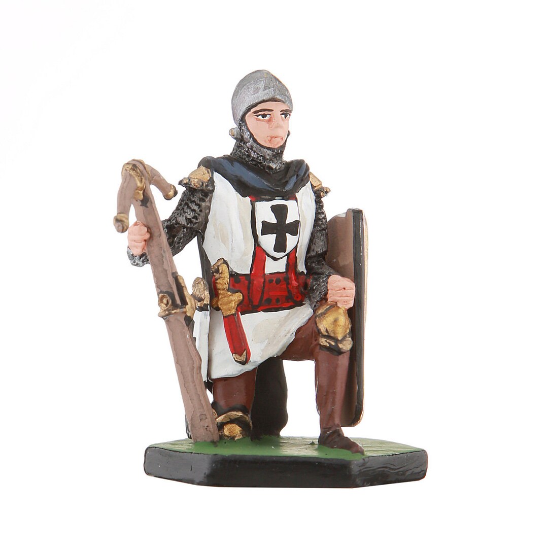 Tin Toy Soldier Medieval Teutonic Knight Crusader Metal Figurine 54mm ...