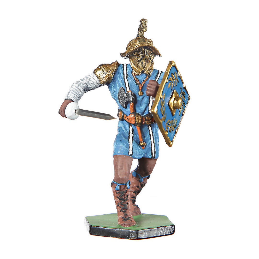 Tin Toy Soldier Roman Gladiator Gregarius Metal Figurine 54mm Hand ...