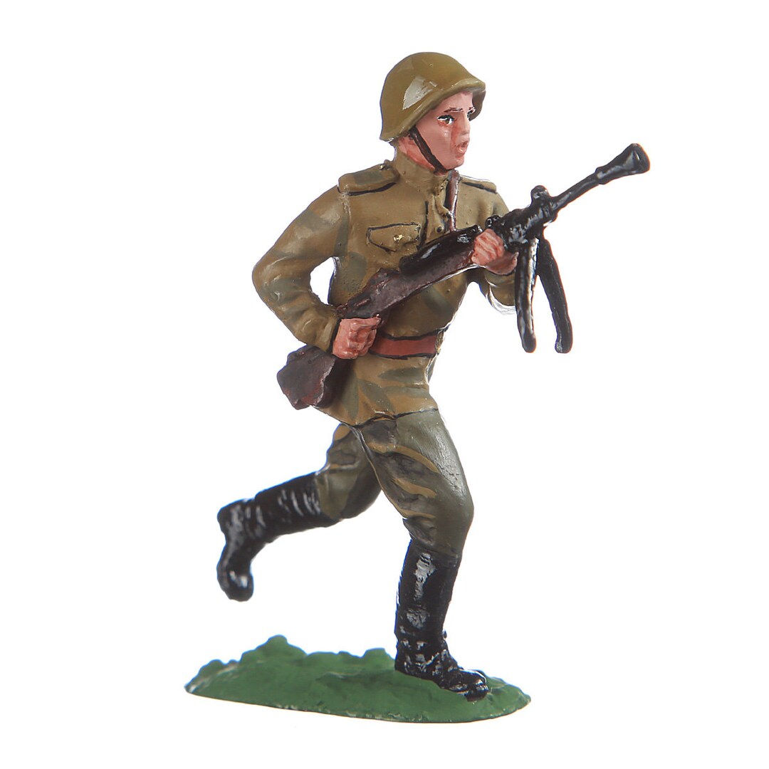 Tin Toy Soldier Russian Soviet WW2 Infantryman Metal Figurine 54mm Hand ...
