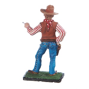 Tin Toy Soldier US Wild West Cowboy Metal Figurine 54mm Hand Painted #5 ...