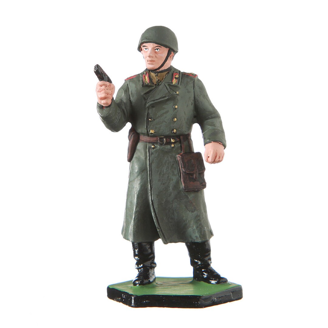 Tin Toy Soldier Russian Soviet WW2 Red Army Officer Metal Figurine 54mm ...