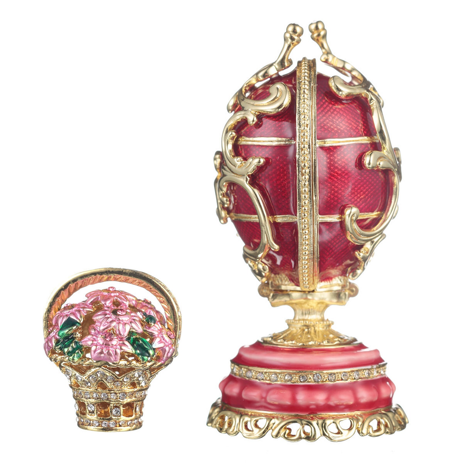 Faberge Style Spring Flowers Egg With Basket of Flowers - Etsy
