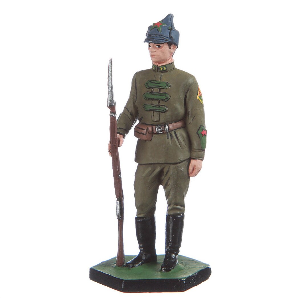 Tin Toy Soldier Soviet Russia Red Army Private Metal Figurine 54mm Hand ...