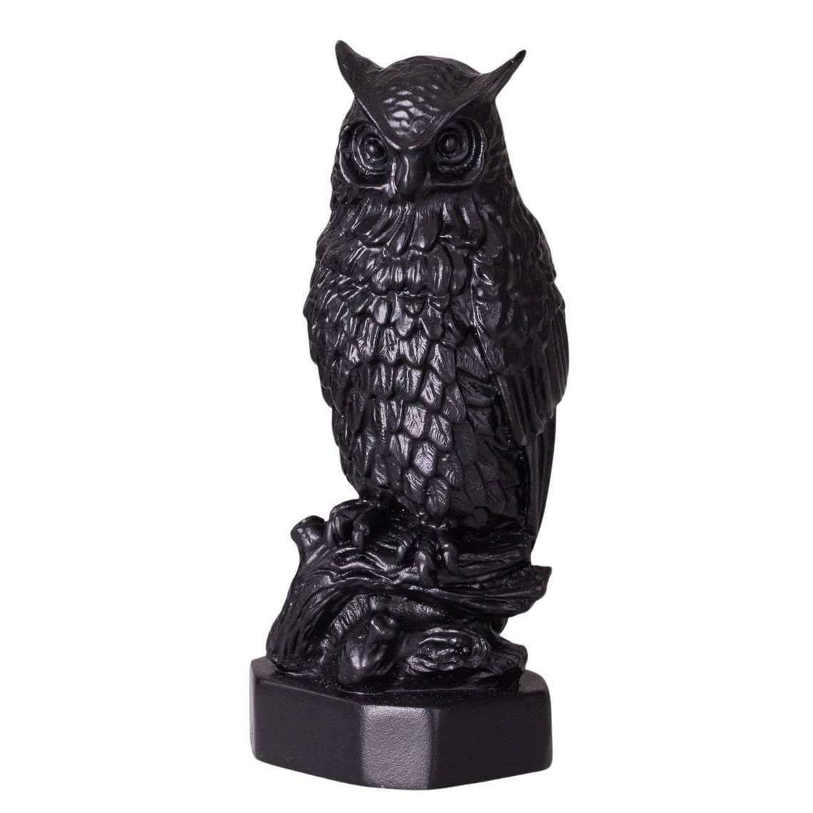 Decorative Stone Statue Figurine Owl 4'' (10 Cm) Black - Etsy