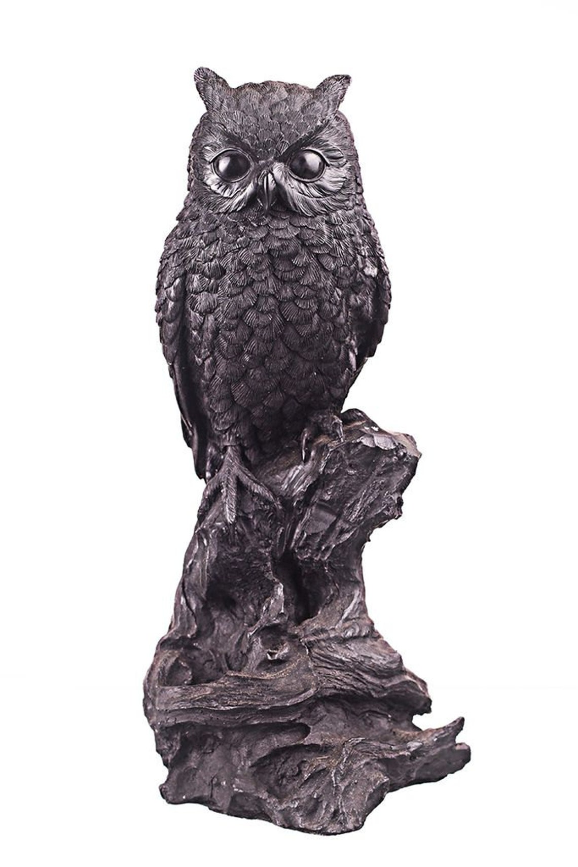 Decorative Stone Owl Statue / Figurine 23 Cm 9.1'' | Etsy