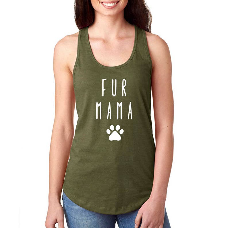 Fur Mama Women's Tank Top / T-shirt | Etsy