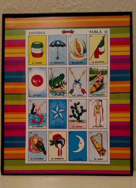 Items similar to Loteria Card Wall Art (8x10) on Etsy