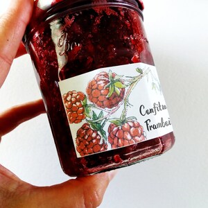 Raspberry Jam Labels, Canning Labels Customizable, Raspberry Jam ...