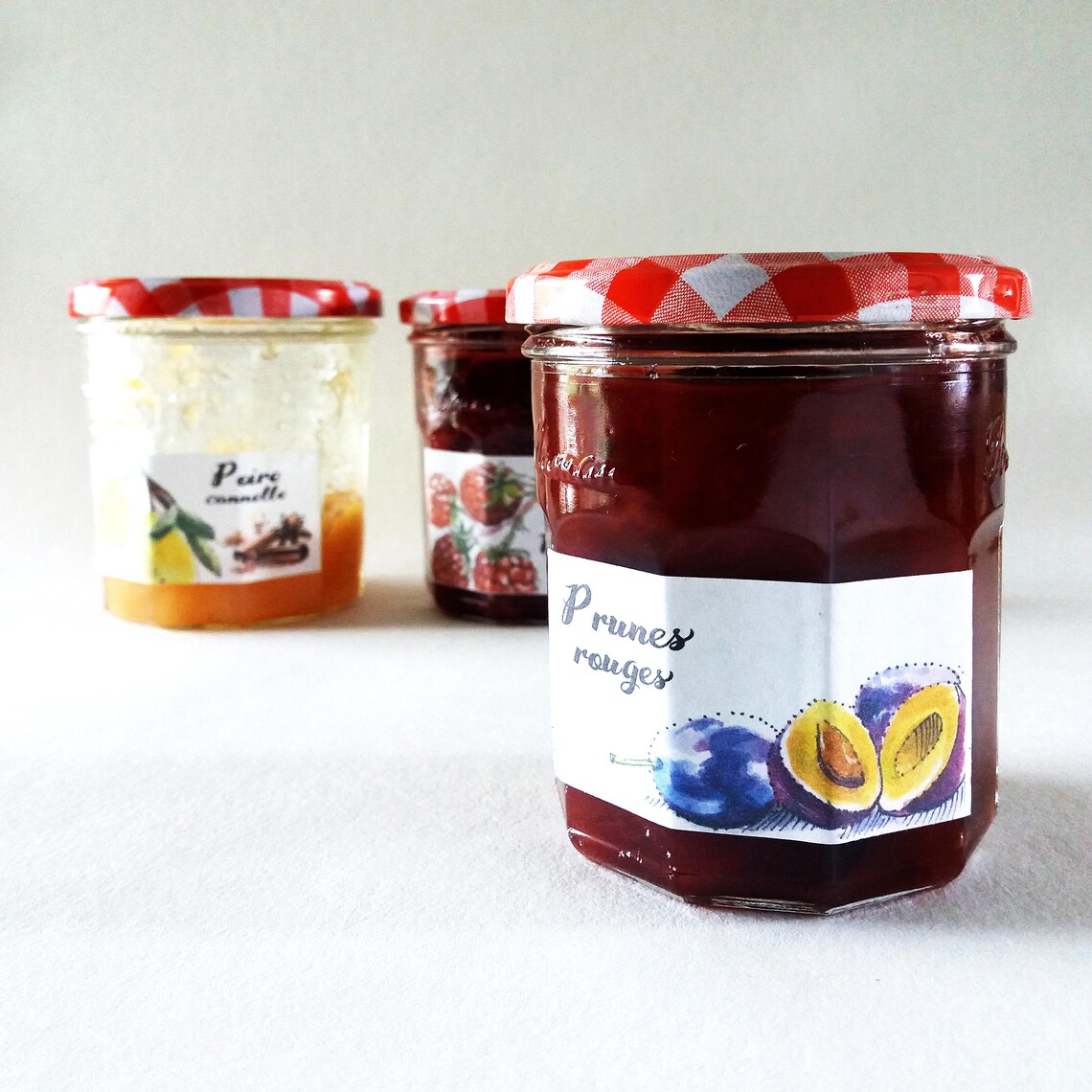 Plum Jam Labels Plum Label Fruit Sticker Jam Jar Labels | Etsy