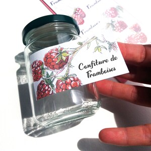 Raspberry Jam Labels, Canning Labels Customizable, Raspberry Jam ...