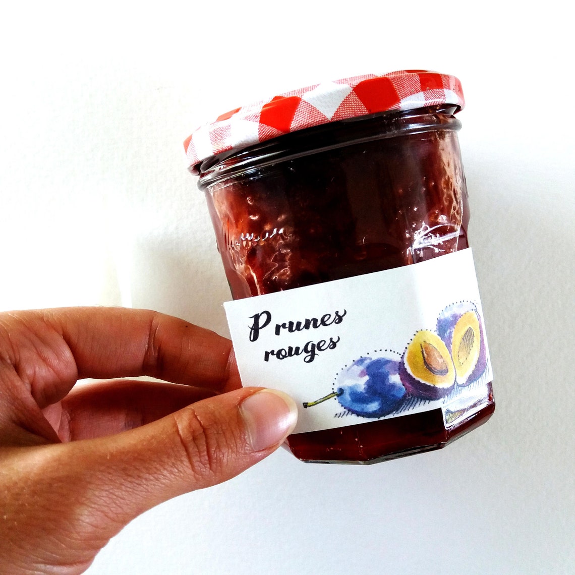 Plum Jam Labels Plum Label Fruit Sticker Jam Jar Labels | Etsy